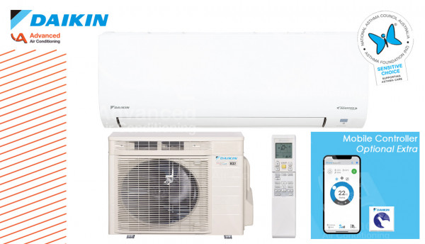 Daikin Lite Series 3.5kW, Wall Mounted, Reverse Cycle, White FTXF35WVMA