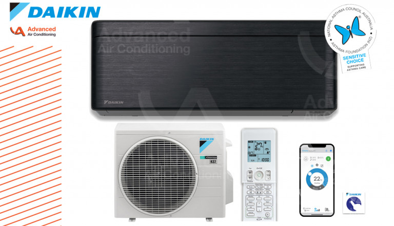 Daikin Zena 5.0kw Reverse Cycle Wall Mounted Split System Blackwood ...