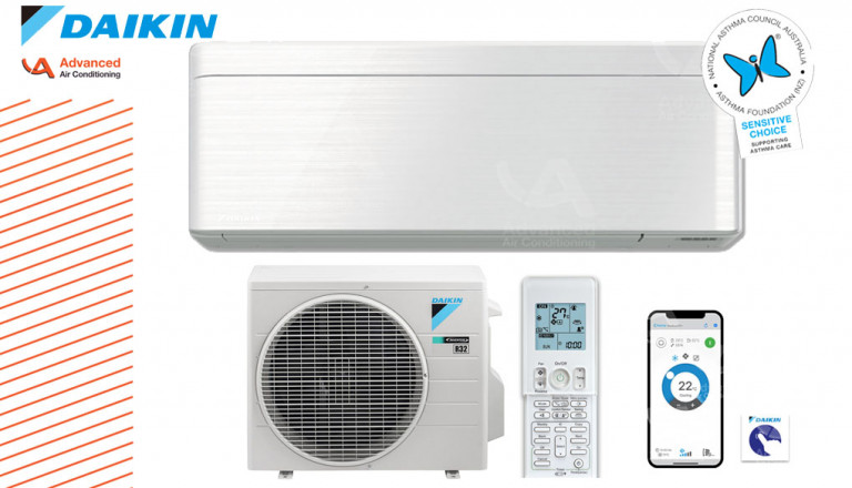 Daikin Zena 5.0kw Reverse Cycle, Wall Mounted Split System, White FTXJ50T-W